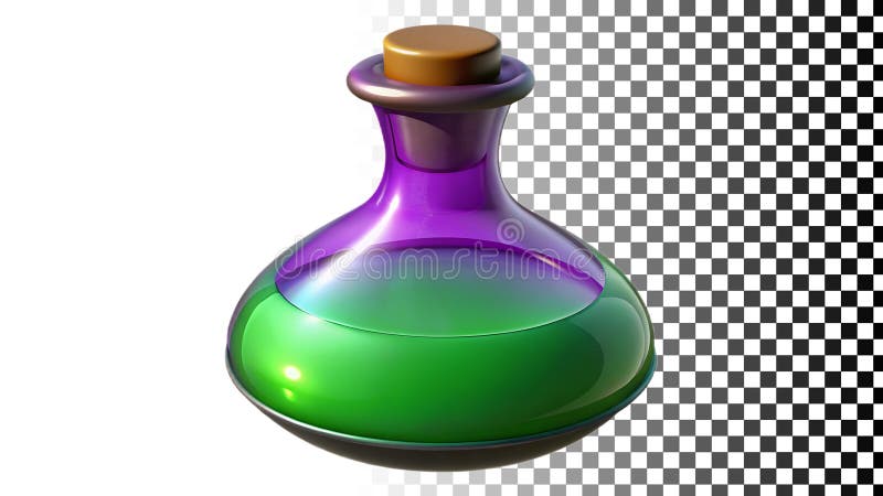 Purple Potion Bottle, Magic Elixir and Fantasy Item Png Transparent ...