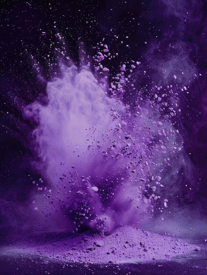 A Purple Powder Cloud Suspended in the Air, Possibly from a Mysterious ...