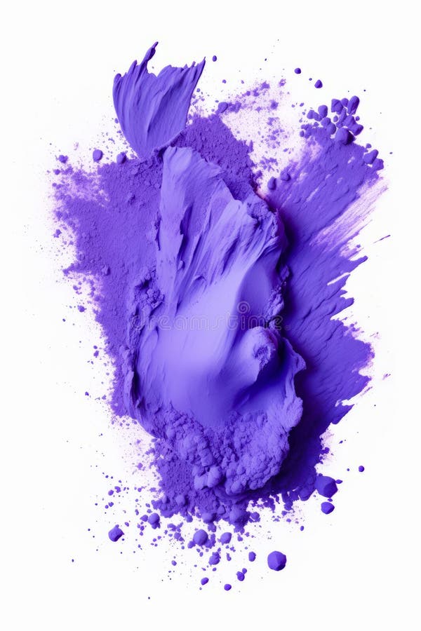 Purple Powder is Shown on White Background with Butterfly. Generative ...