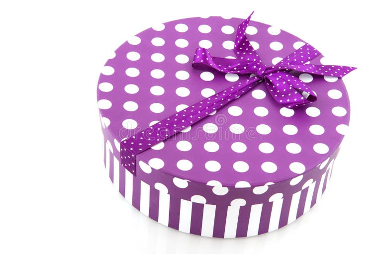Purple present stock image. Image of dotted, gift, isolated - 11315217