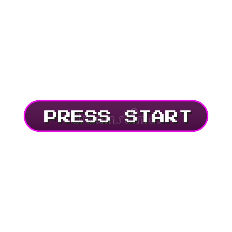 Purple press start button stock vector. Illustration of button - 279312573