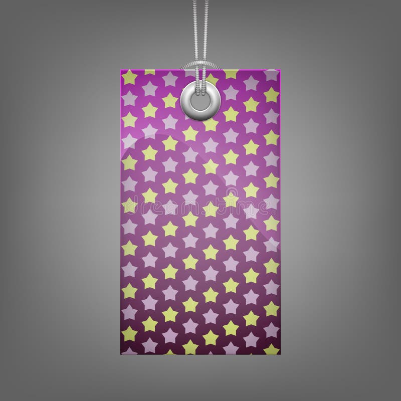Purple price tag with star stock vector. Illustration of empty - 45433100