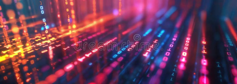 Purple Program Code Data Stream on Computer Stock Illustration - Illustration of programmer ...