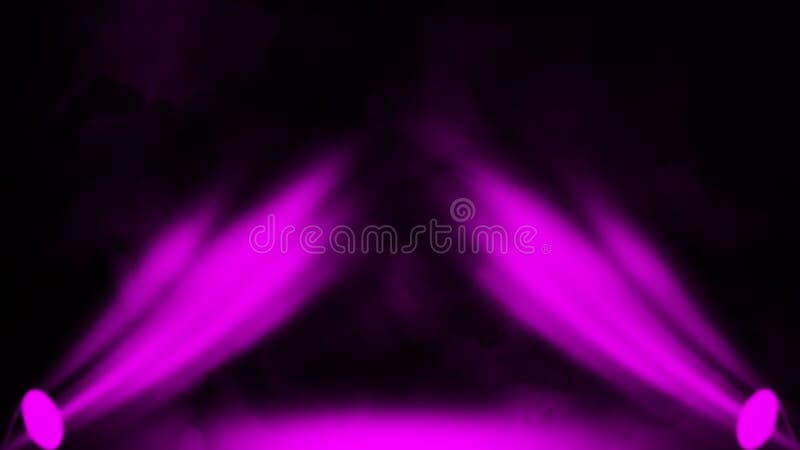 Purple Projector. Spotlight Stage with Smoke on Black Background.Design ...