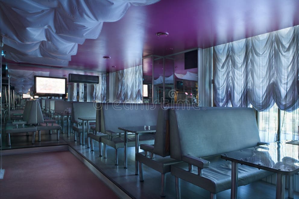 Purple Pub stock image. Image of sofa, restaurant, curtain - 33904541