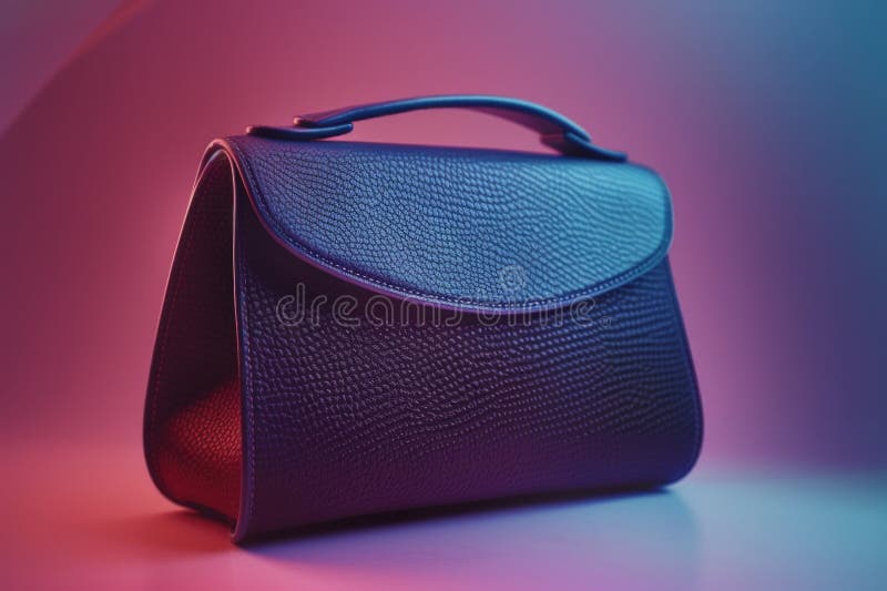 A Purple Purse Sits on a Table Stock Image - Image of purse, fashion ...