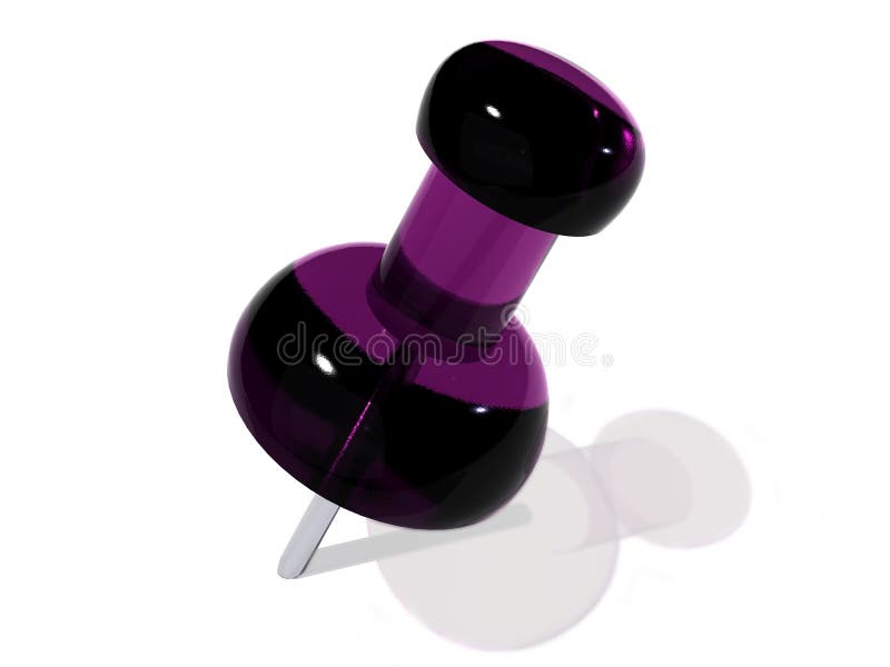 Purple push pin stock illustration. Illustration of metal - 18706990