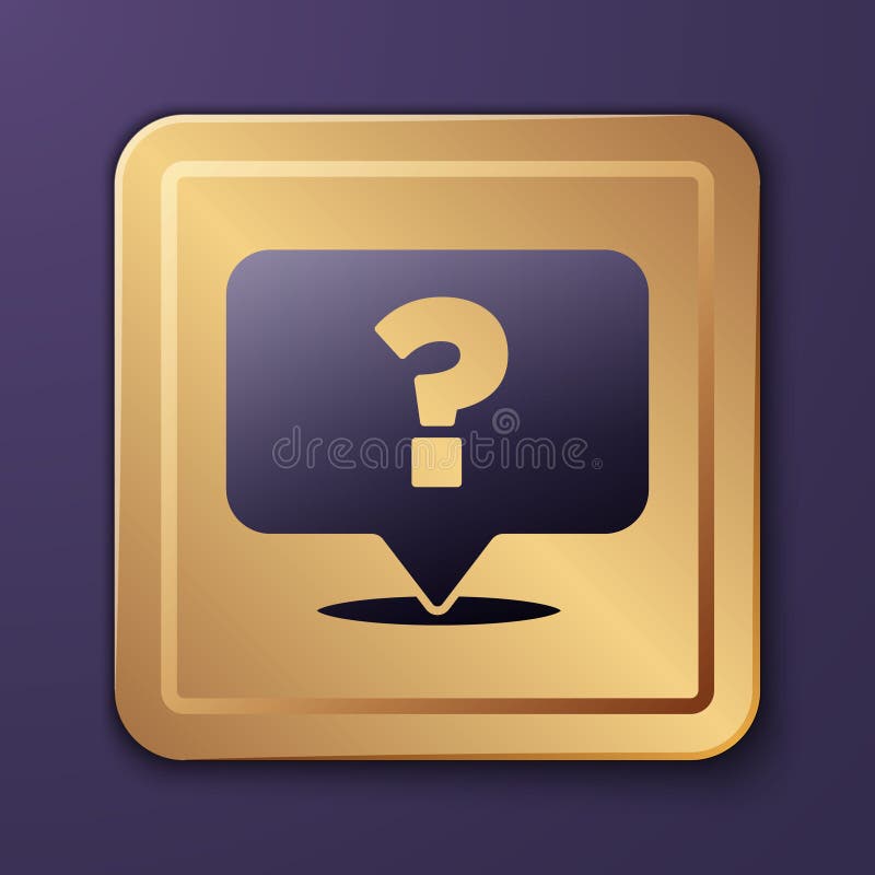 Purple Question Mark Icon Isolated on Purple Background. FAQ Sign. Copy ...