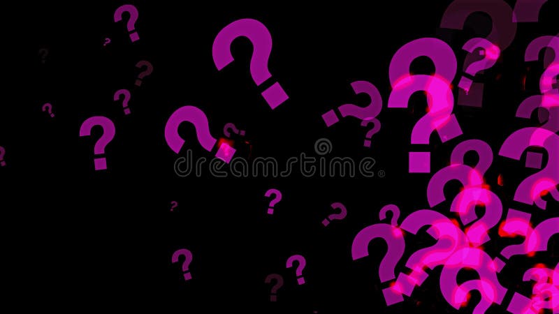 Purple Question Marks Floating on Dark Background Stock Video - Video ...
