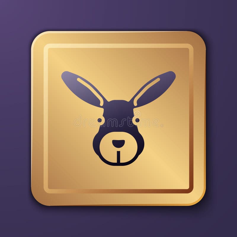 Purple Rabbit Head is Flirting Winking Flirtatious, Doodle Icon Drawing ...