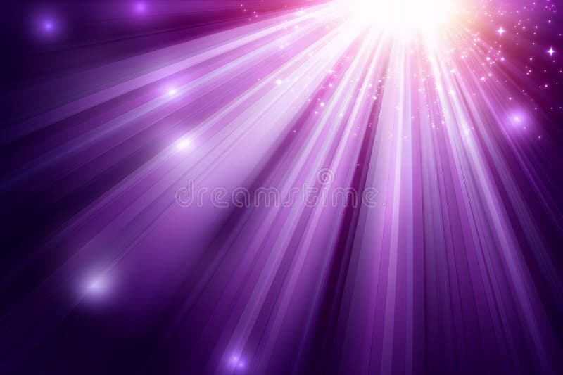 Purple Rays of Light Sparkling Background Bright Glowing Design Stock ...