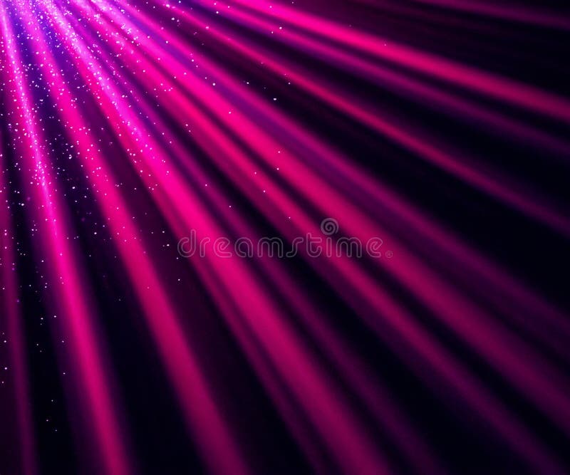 Purple Rays and Pink Light Beame with Glitter Light Stock Illustration ...