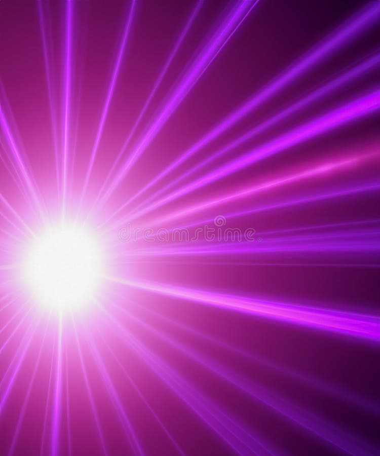 Purple Rays and Pink Light Beame with Glitter Light. Generative AI ...
