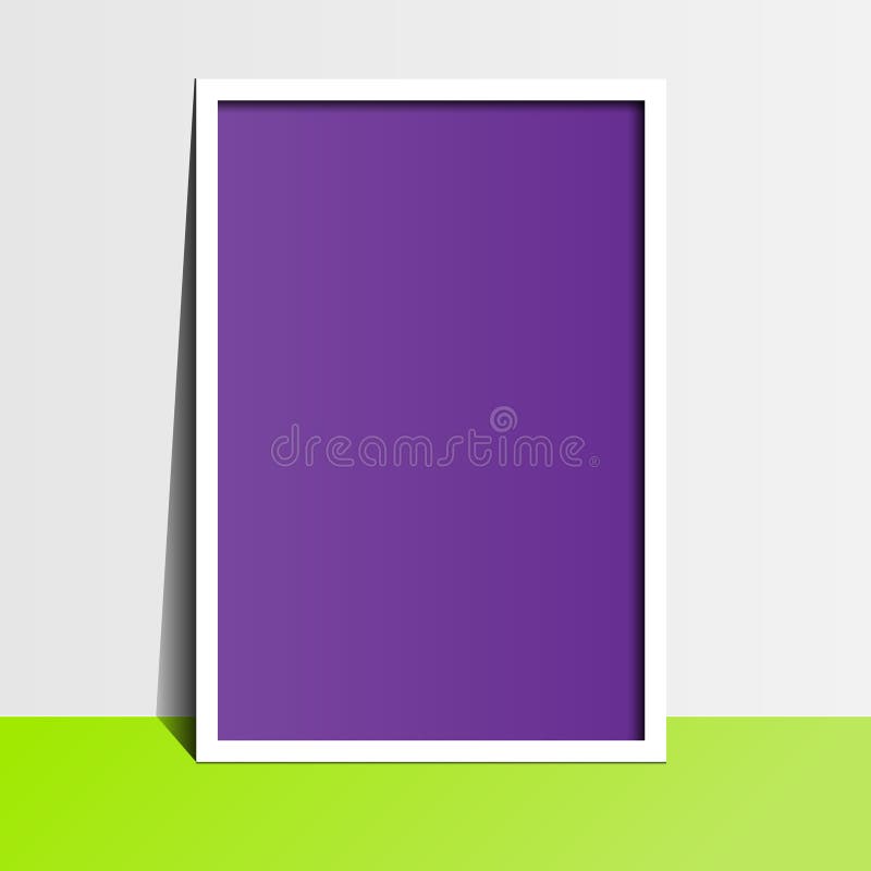 Purple Realistic Rectangle Empty Frame Background Stock Illustration ...