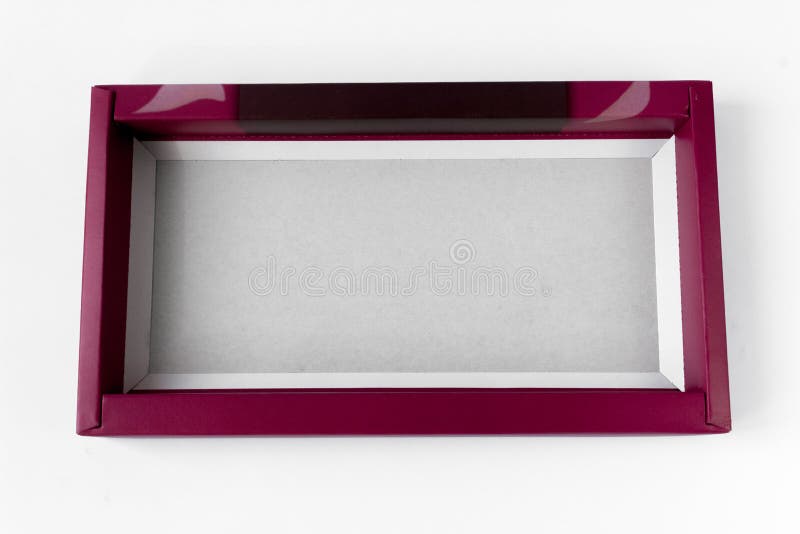 Purple Rectangular Frame on a White Background. Stock Image - Image of ...
