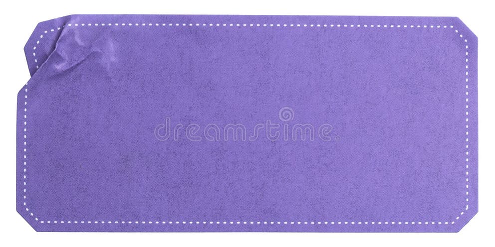 Purple Rectangular Paper Sticker Label Stock Image - Image of note ...