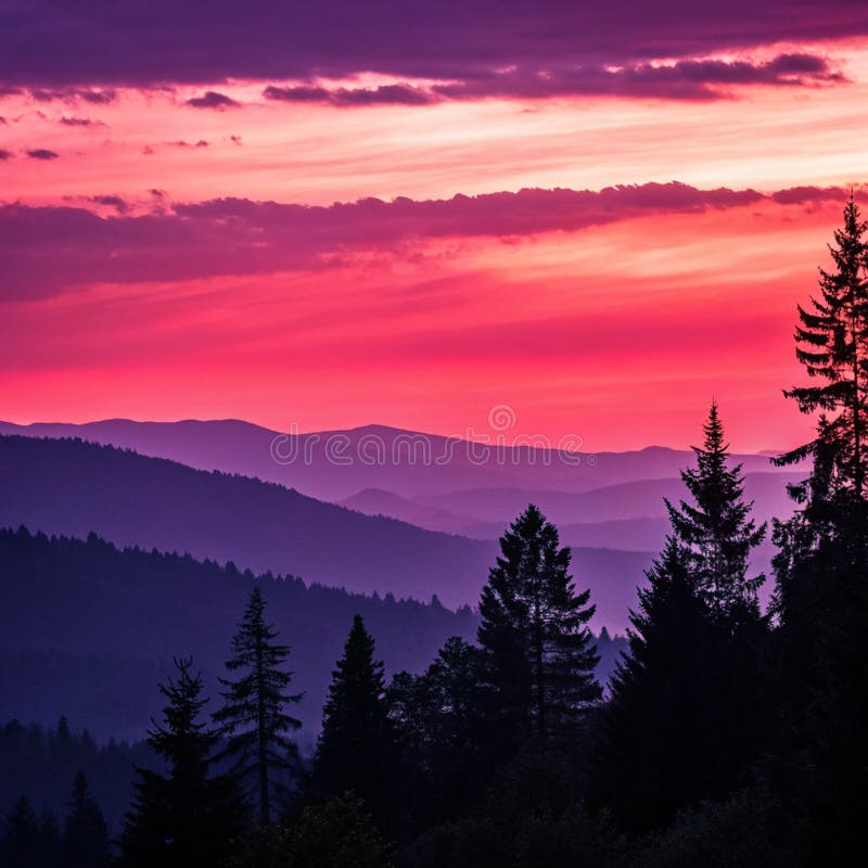 Purple Red Deep Gradient Background Stock Illustration - Illustration ...