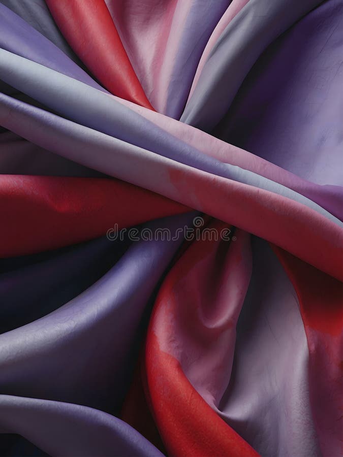 Purple and Red Fabric in Abstract Design Stock Illustration ...