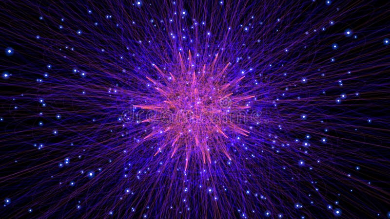 Electric Blue and Purple Fireworks Display with Symmetrical Visual ...