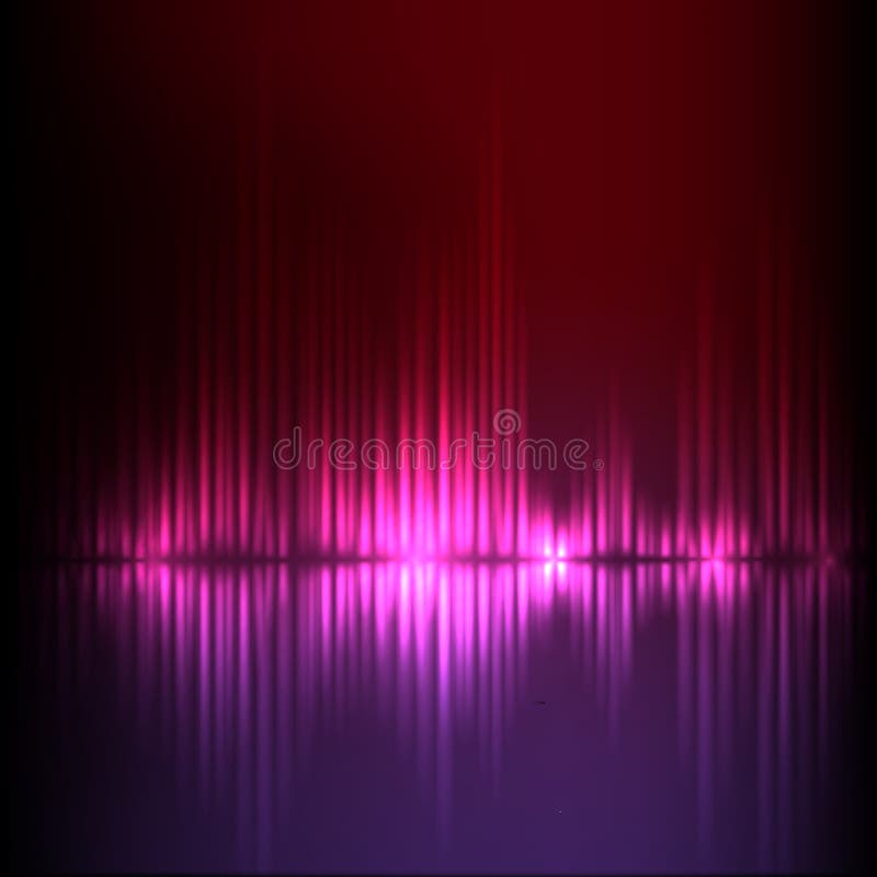 Purple-red Wave Abstract Equalizer Background. Stock Vector ...