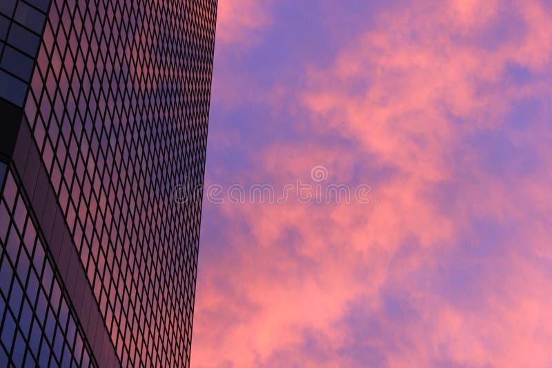 Purple Reflection Skyscaper Stock Photo - Image of skyscraper, colors ...