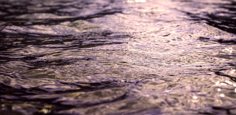 Purple Reflections on the Water Surface Stock Photo - Image of outdoor ...