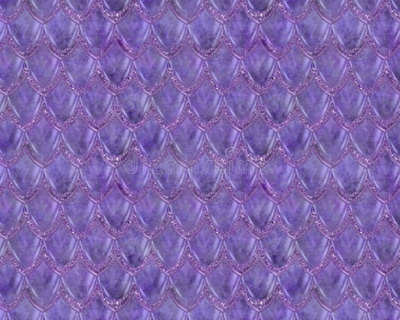 Purple Repeating Mermaid Fish Scale Pattern Stock Image - Image of ...