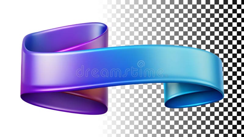 Purple Ribbon Banner, Elegant Decorative Element for Graphic Projects ...