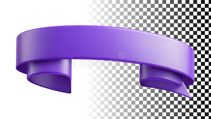 Purple Ribbon Banner, Elegant Header for Website and Design Projects ...