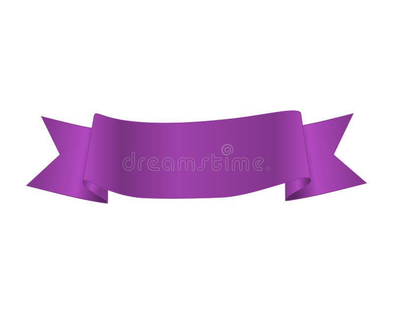 Purple Ribbon Isolated on White Background Purple Day Epilepsy ...