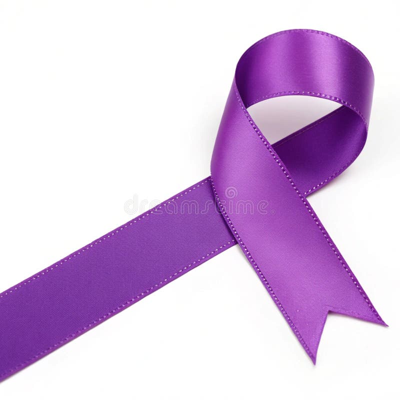 Purple Ribbon Banner Isolated on White Background Stock Illustration ...