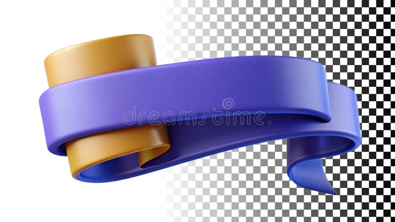 Purple Ribbon Banner, Decorative Element and Text Holder Illustration ...