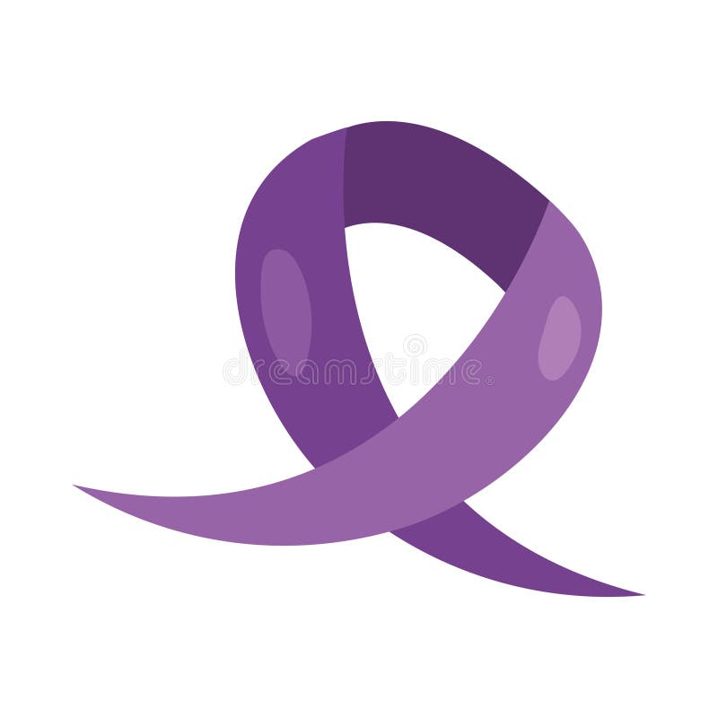 Purple Ribbon Campaign Illustration Stock Vector - Illustration of ...