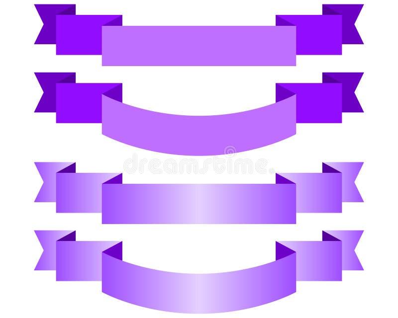 Purple Ribbon Text Vector Design Stock Vector - Illustration of ...