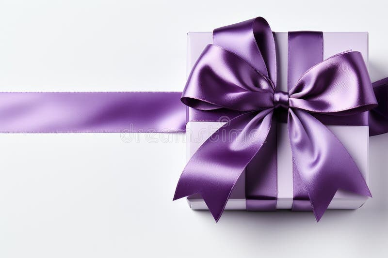 Purple Ribbon Tied in a Knot Stock Image - Image of generated ...