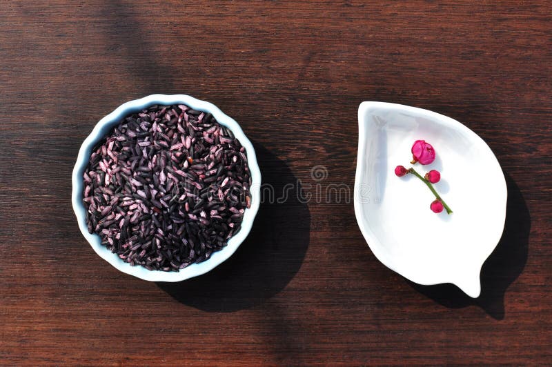 Purple rice stock image. Image of bowl, medicine, china - 45877651