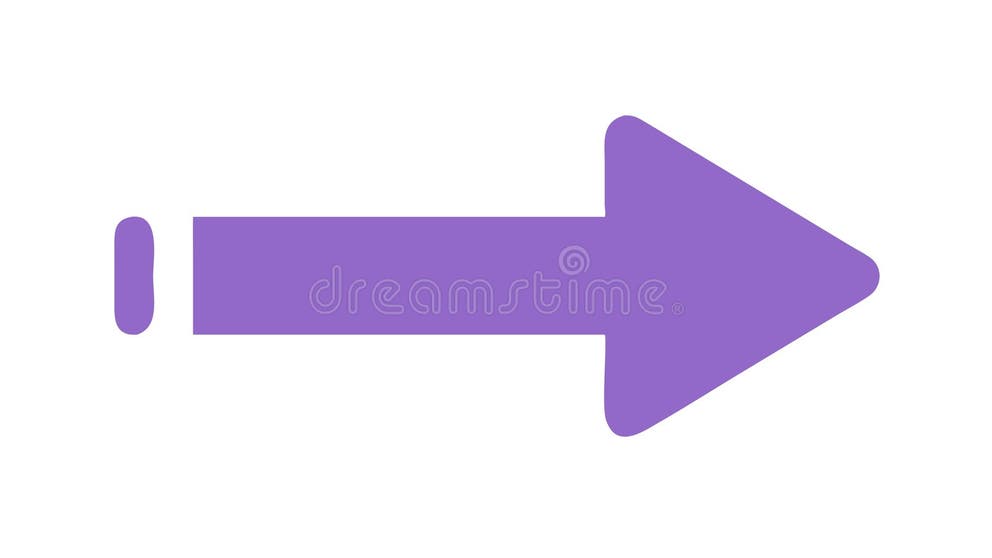 Purple Right Arrow: Direction Indicator Symbol Vector, Vector Design ...