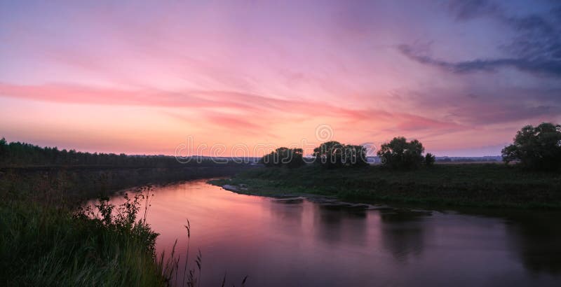 The purple river stock photo. Image of grass, vegetation - 12789648