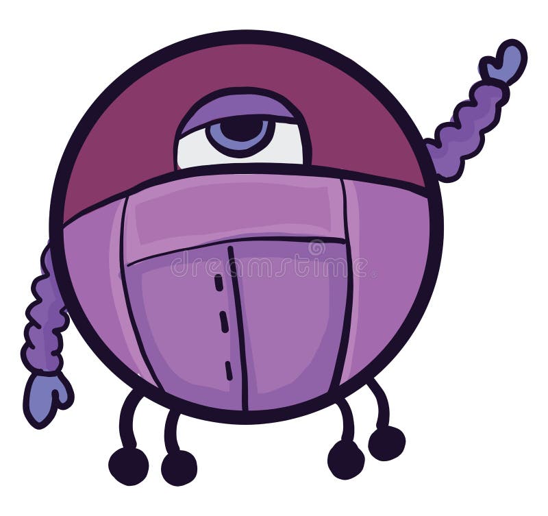 Purple Robot, Illustration, Vector Stock Vector - Illustration of ...