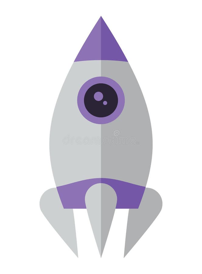 Purple rocket start up stock vector. Illustration of vector - 256995722