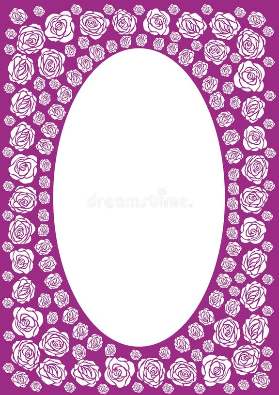 Purple rose frame stock illustration. Illustration of copying - 967486