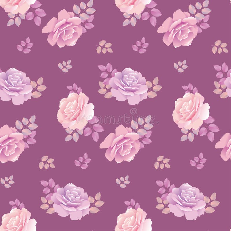 Purple rose pattern stock vector. Illustration of paper - 67847026