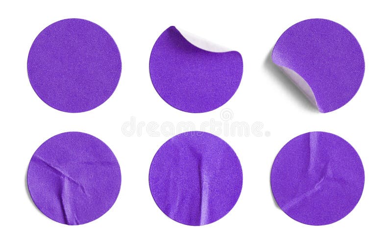 Purple Round Stickers stock photo. Image of sticker, label - 42862644