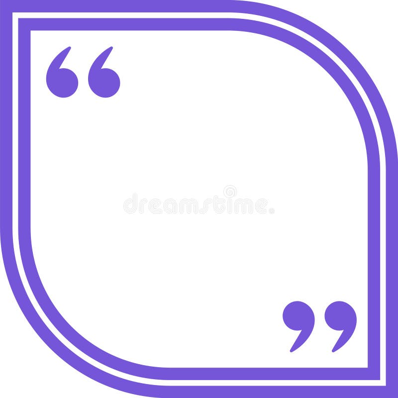 Purple Rounded Corner Quote Box Featuring Opening and Closing Double ...