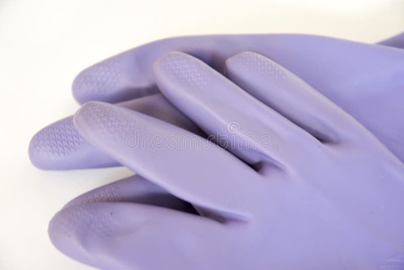 Purple rubber gloves stock image. Image of reference - 83186465