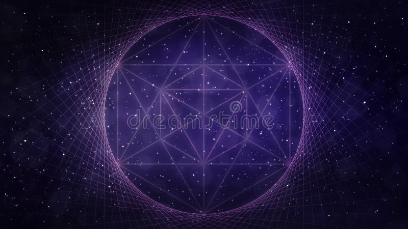 Purple Hexagon Sacred Geometry, Space Vortex Background Stock ...