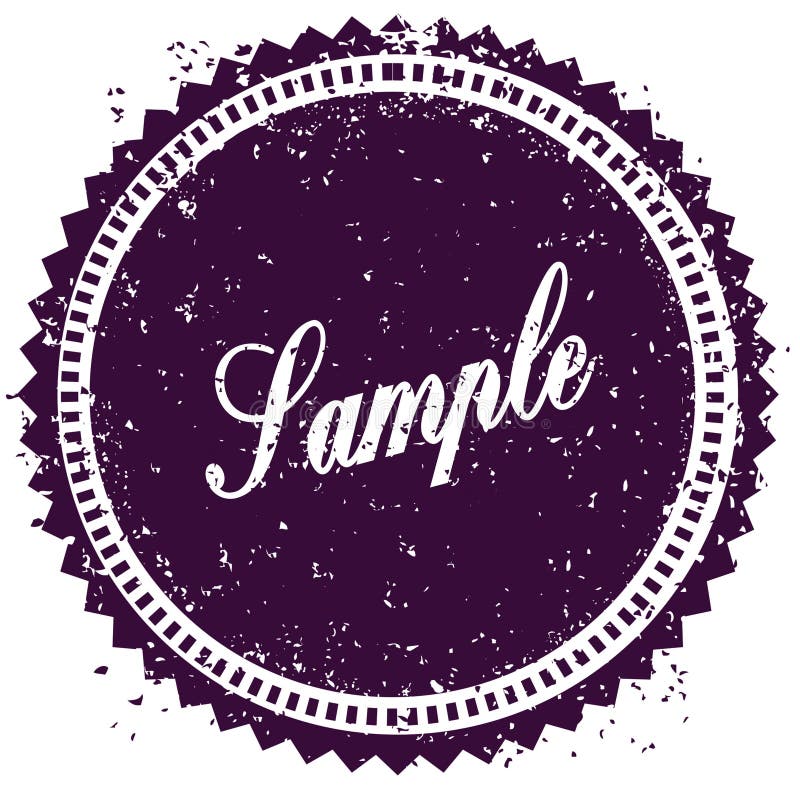 Purple SAMPLE Distressed Stamp Stock Illustration - Illustration of ...