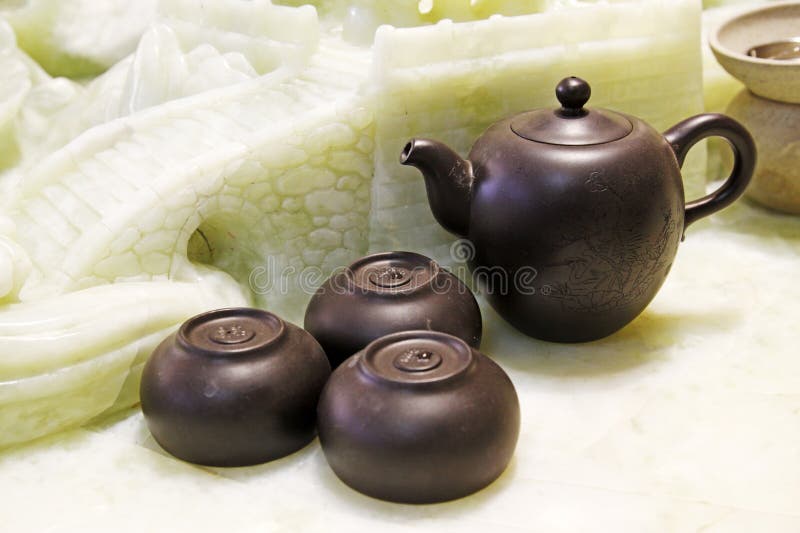 Purple Sand Tea Set in a Shop Stock Photo - Image of traditional ...