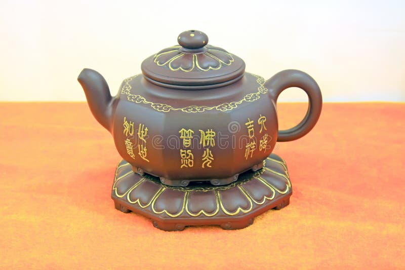 Purple sand teapot crafts editorial stock image. Image of features ...