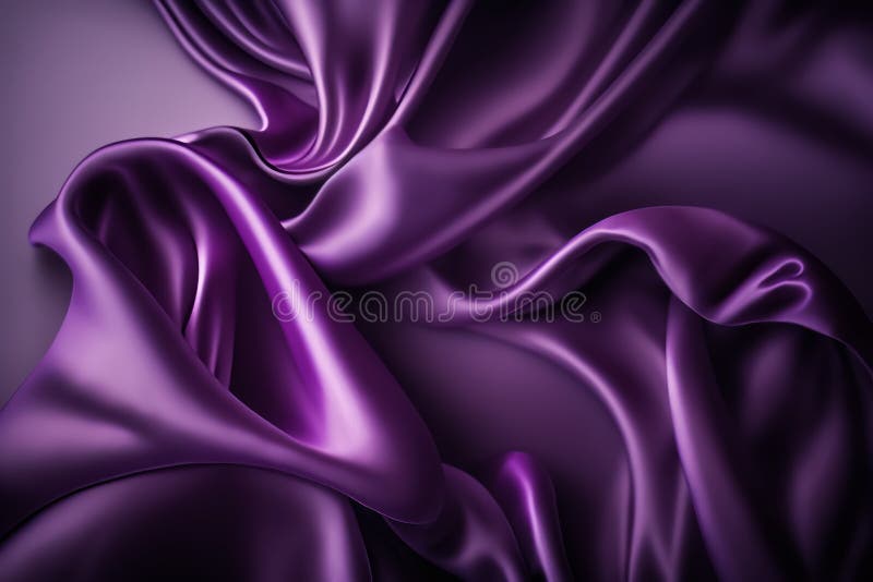 Purple Satin Fabric Background. Purple Silk Fabric Background. Wavy ...